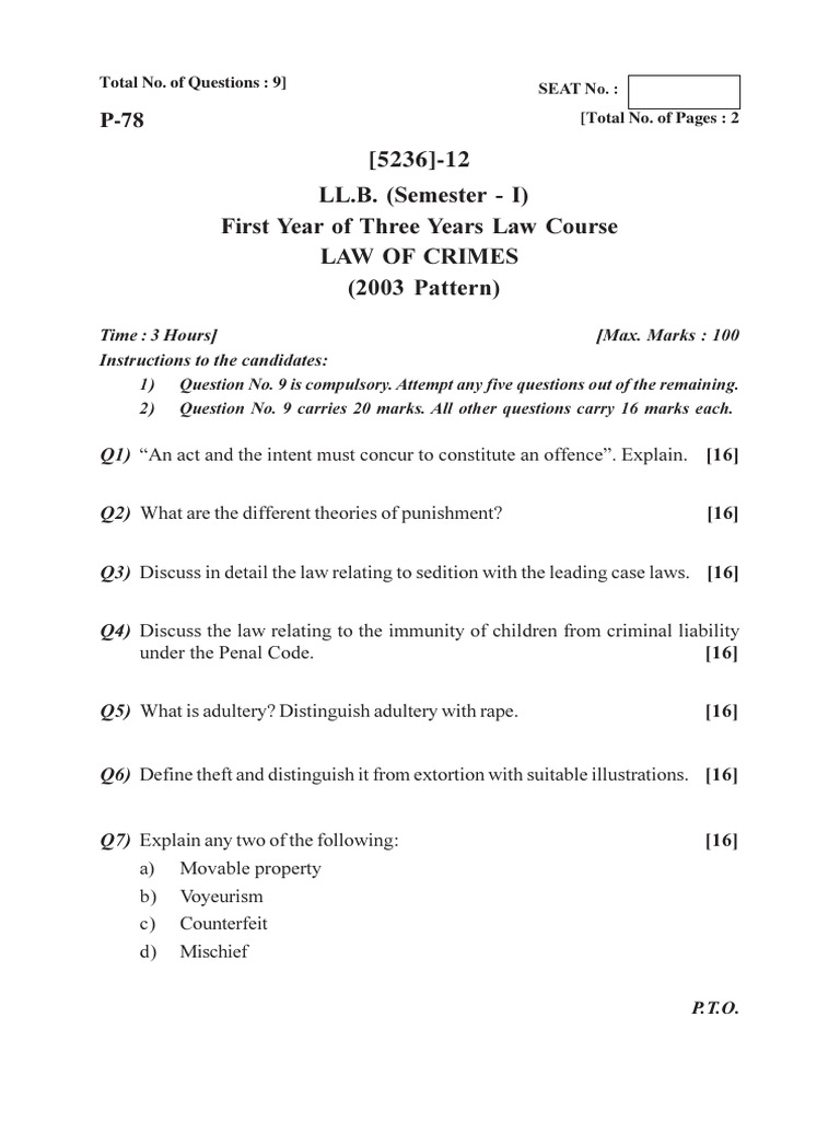 Seven IPC | PDF | Legal Liability | Deviance (Sociology)