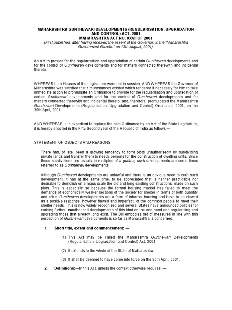 Maharashtra Gunthewari Developments | PDF | Legal Personality | Crime & Violence