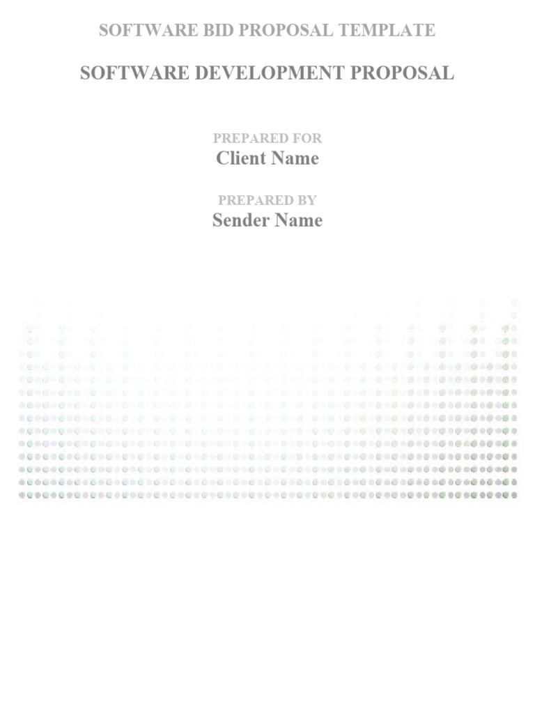 Software Bid Proposal Template | PDF | Technology & Engineering