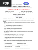History Model Exam For Remedial Students | PDF