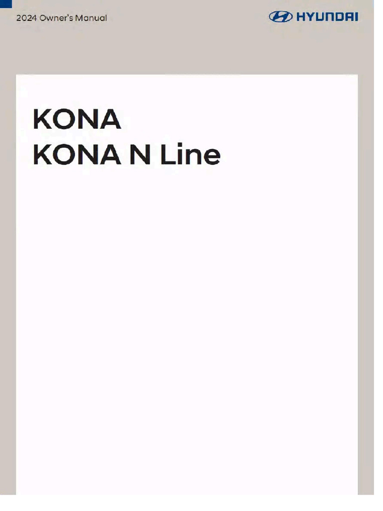 Manual Hyundai Kona (2024) (585 Páginas) | PDF
