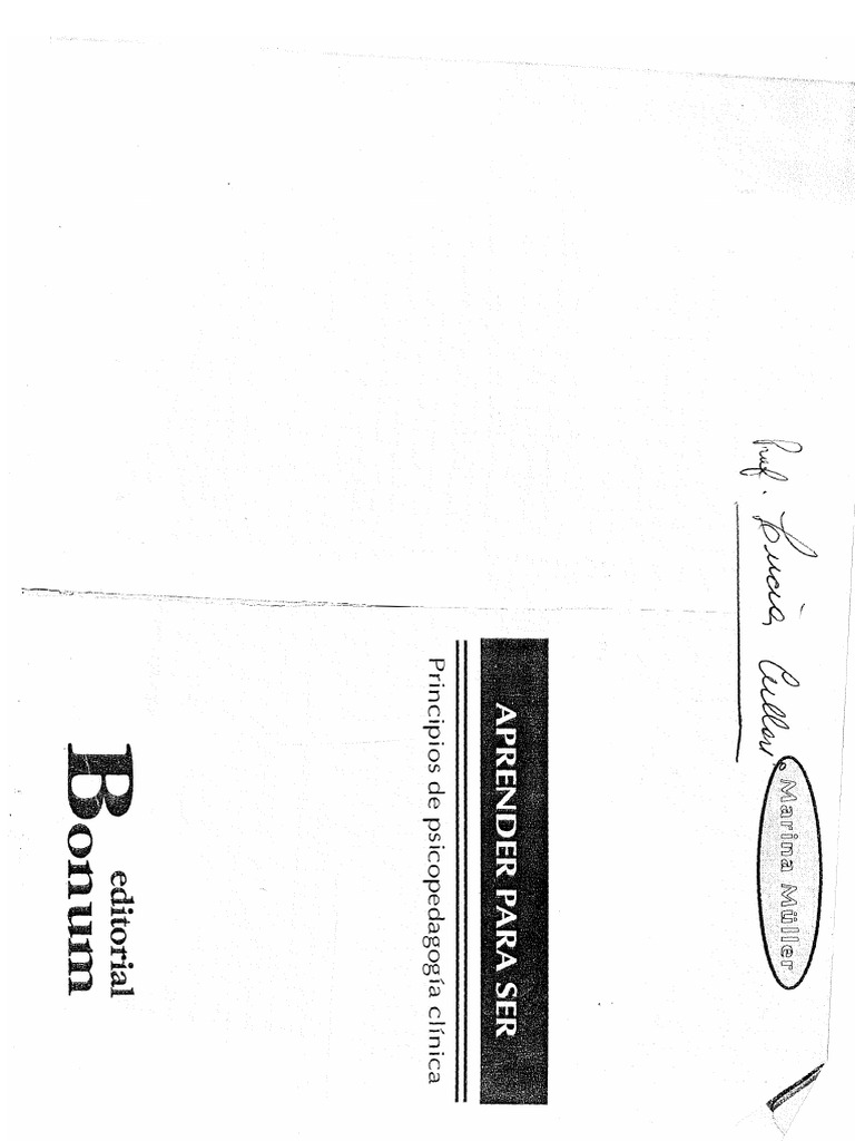 Aprender para Ser - Marina Muller | PDF | Sicología | Aprendizaje