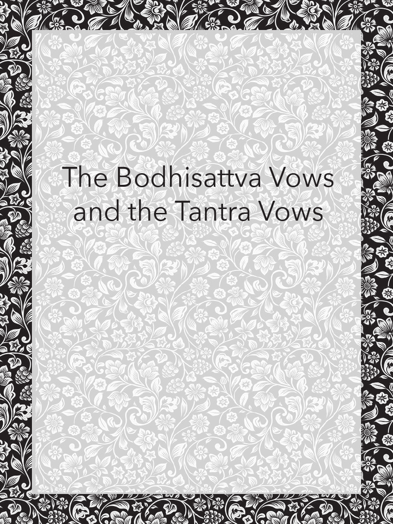 Bodhisattva and Tantra Vows Guide | PDF | Bodhisattva | Vajrayana