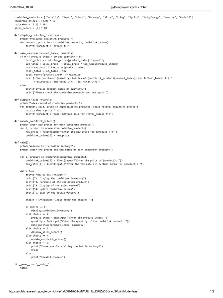 Python Project - Ipynb - Colab | PDF