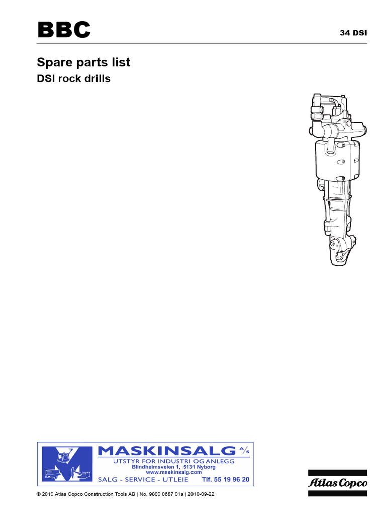 Deleliste Atlas Copco BBC 34 DSI | PDF | Valve | Piston