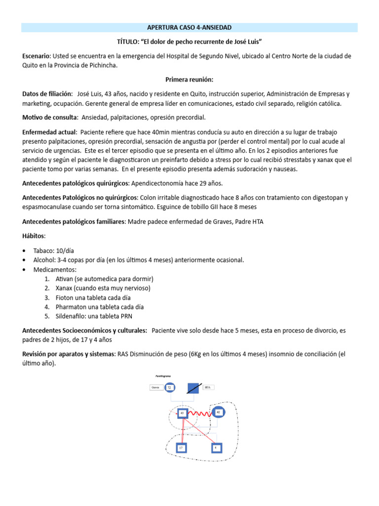 Espasmo Canulase y Ansiedad en José Luis | PDF | Síndrome del intestino ...