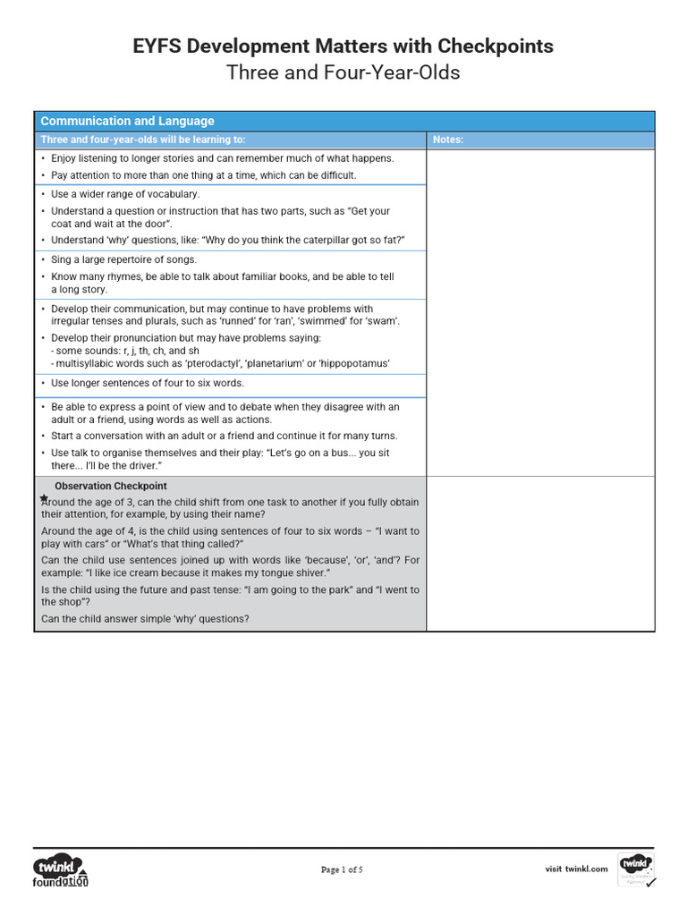 TF Pa 1637157949a Eyfs Dev Matters With Checkpoints Three and Four Year ...