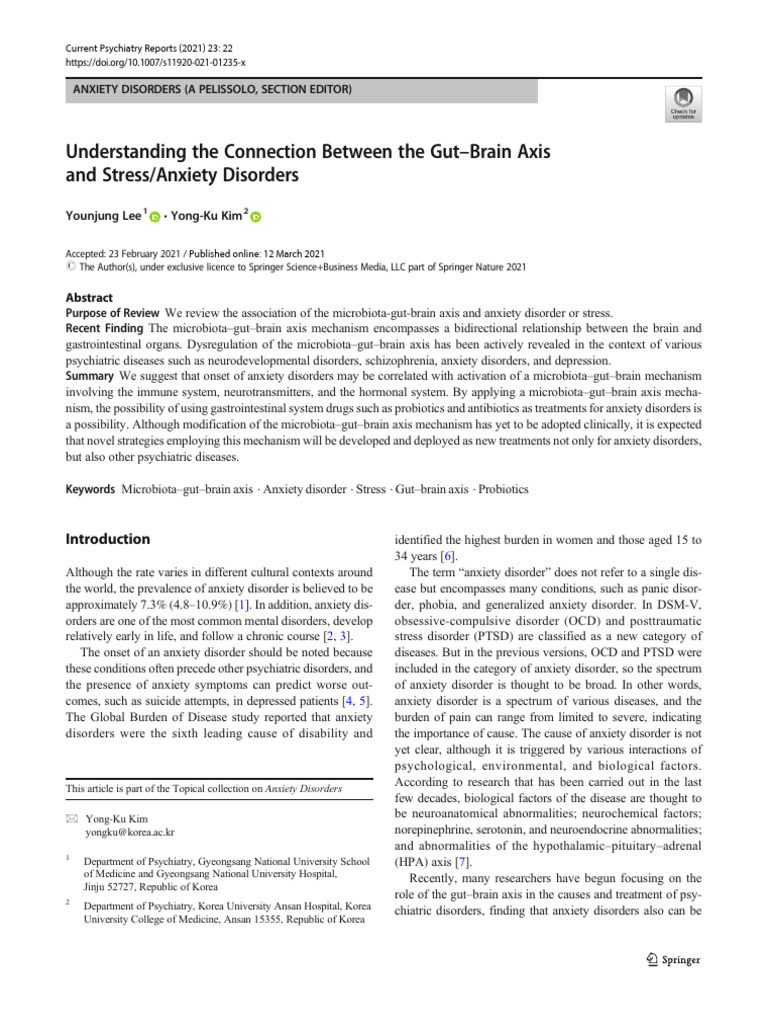 Understanding The Connection Between The Gut-Brain Axis and Stress ...