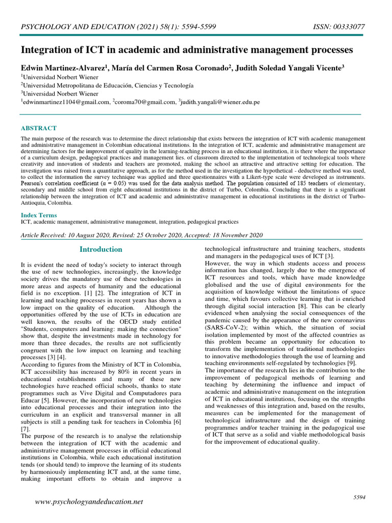 ICT Integration in Colombian Education | PDF | Information And ...