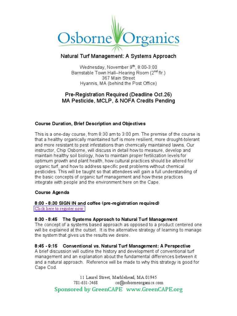 NSTARCHIP Natural Turf Management Muni Nov2011 | PDF | Lawn | Compost