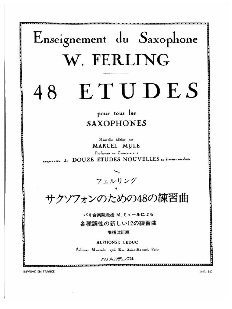 Ferling Study Saxophone 01 - 48 30pages | PDF