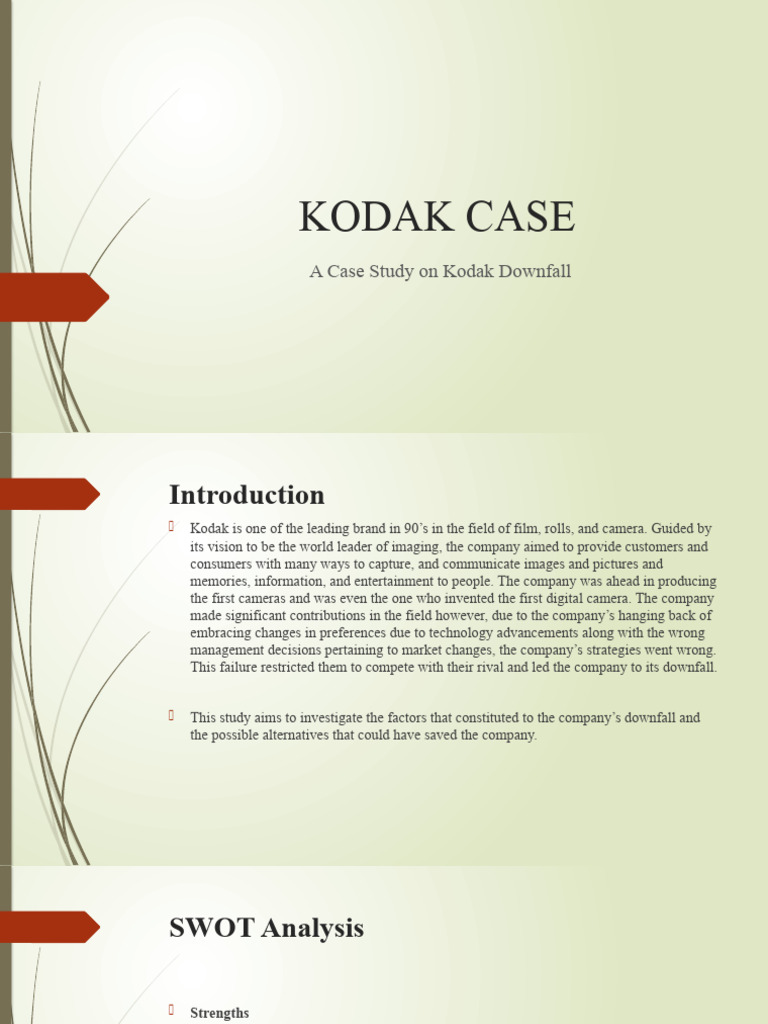 DELUSA Kodak Case Study | PDF | Brand | Camera