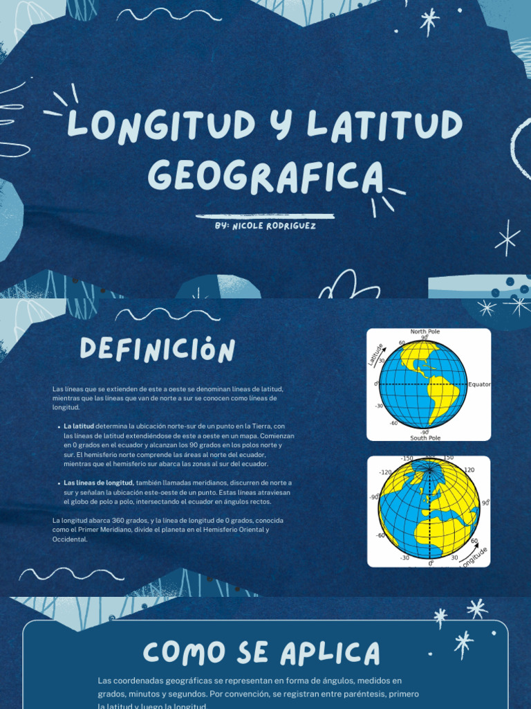 Coordenadas Geográficas: Latitud y Longitud | PDF | Ciencia y ...
