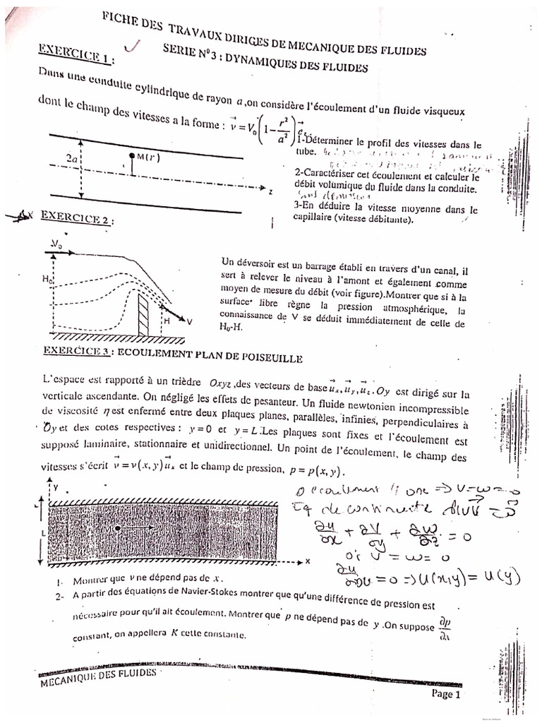 UMR Proposal (Mécanique Des Fluides TD Série 3) No FEAT | PDF
