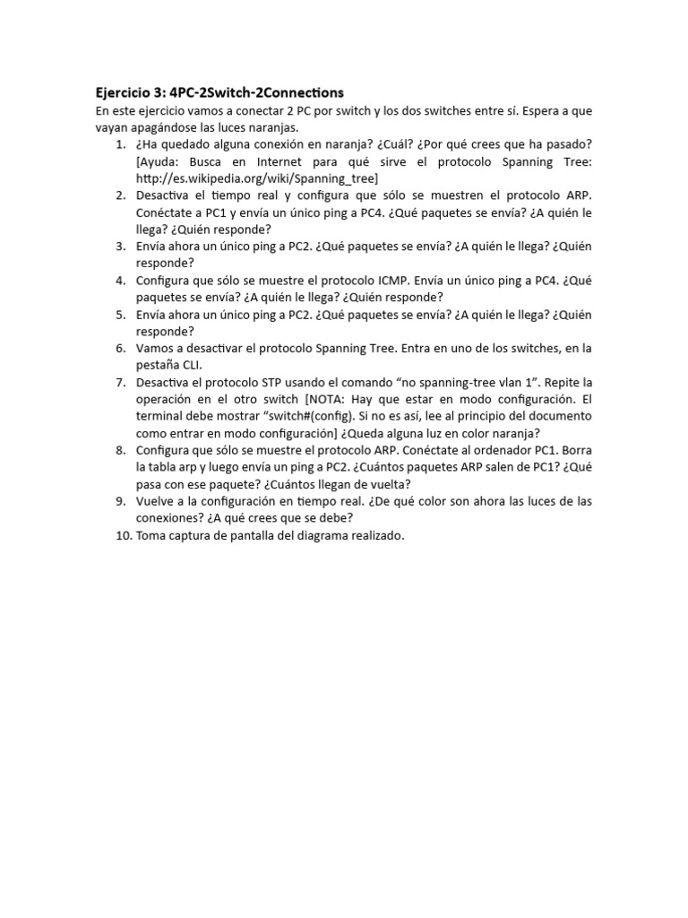 Ejercicio 2. Switch | PDF