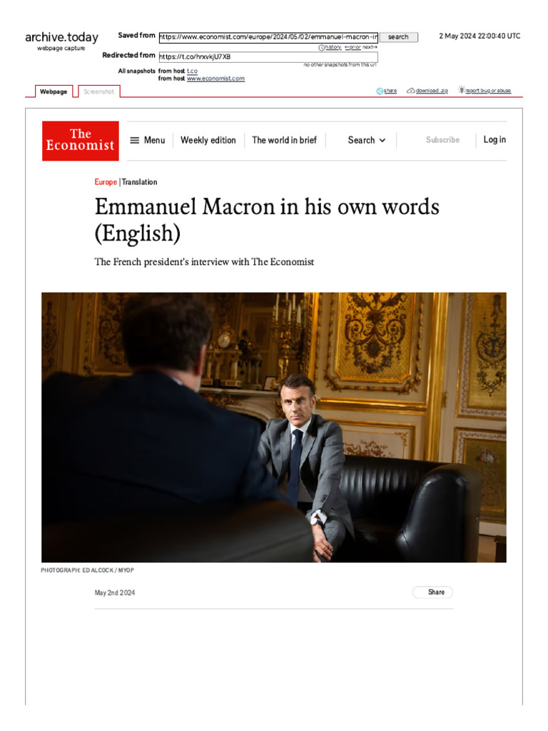 Emmanuel Macron in his own words (English) | PDF | European Union | Nato