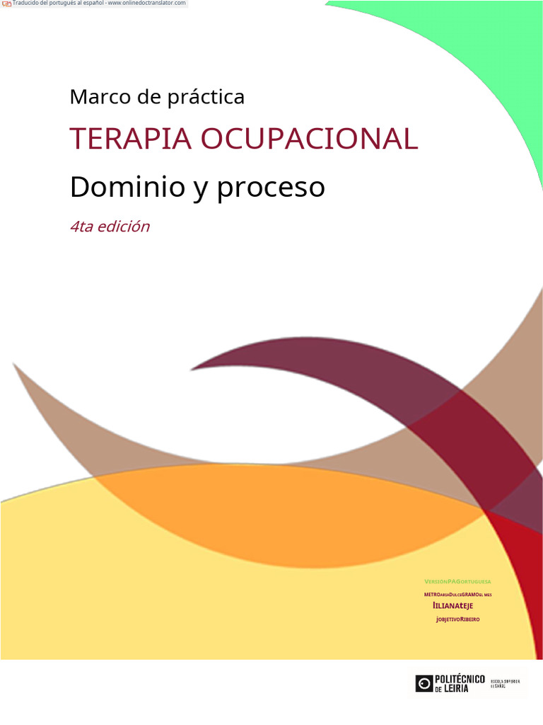 Aota 2020 -Es | PDF | Terapia ocupacional | Psicoterapia