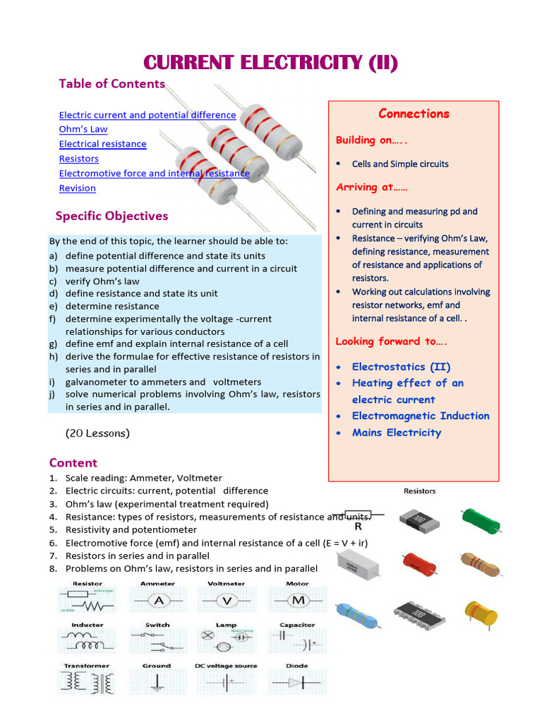 3.5 Current Electricity (II) | PDF | Electrical Resistance And ...