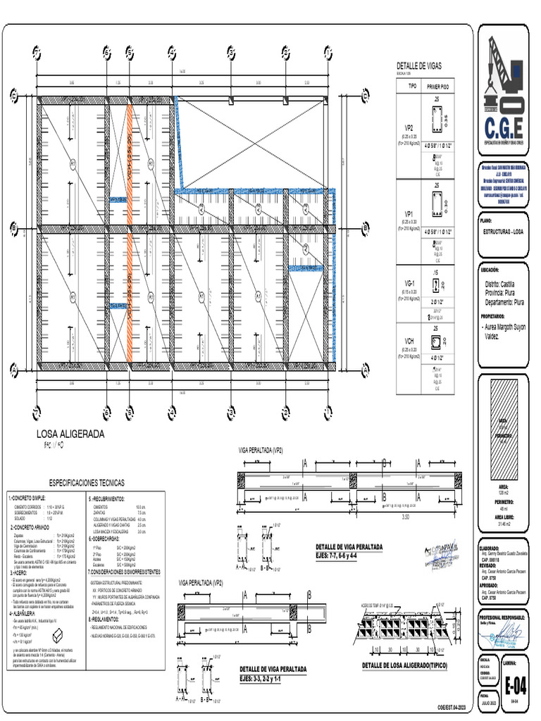 plano e04 | PDF | Construyendo tecnología | Material compuesto