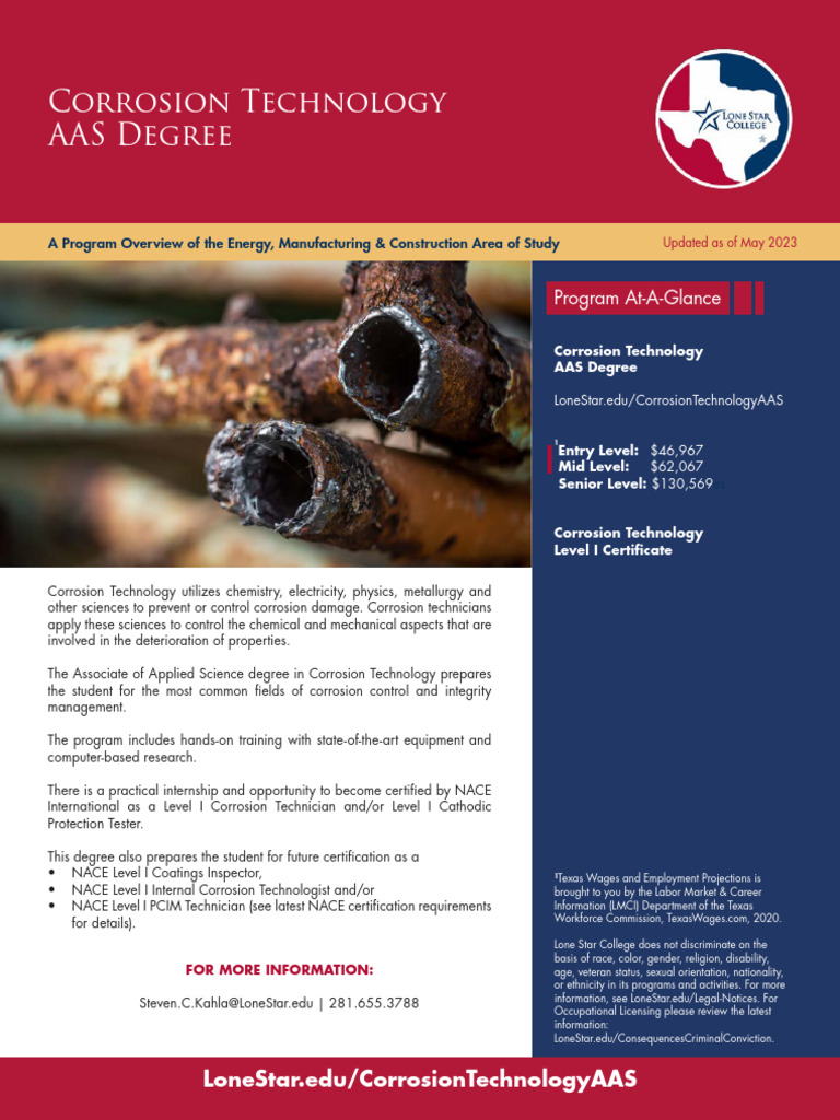 Corrosion Technology AAS Program Overview | PDF | Corrosion
