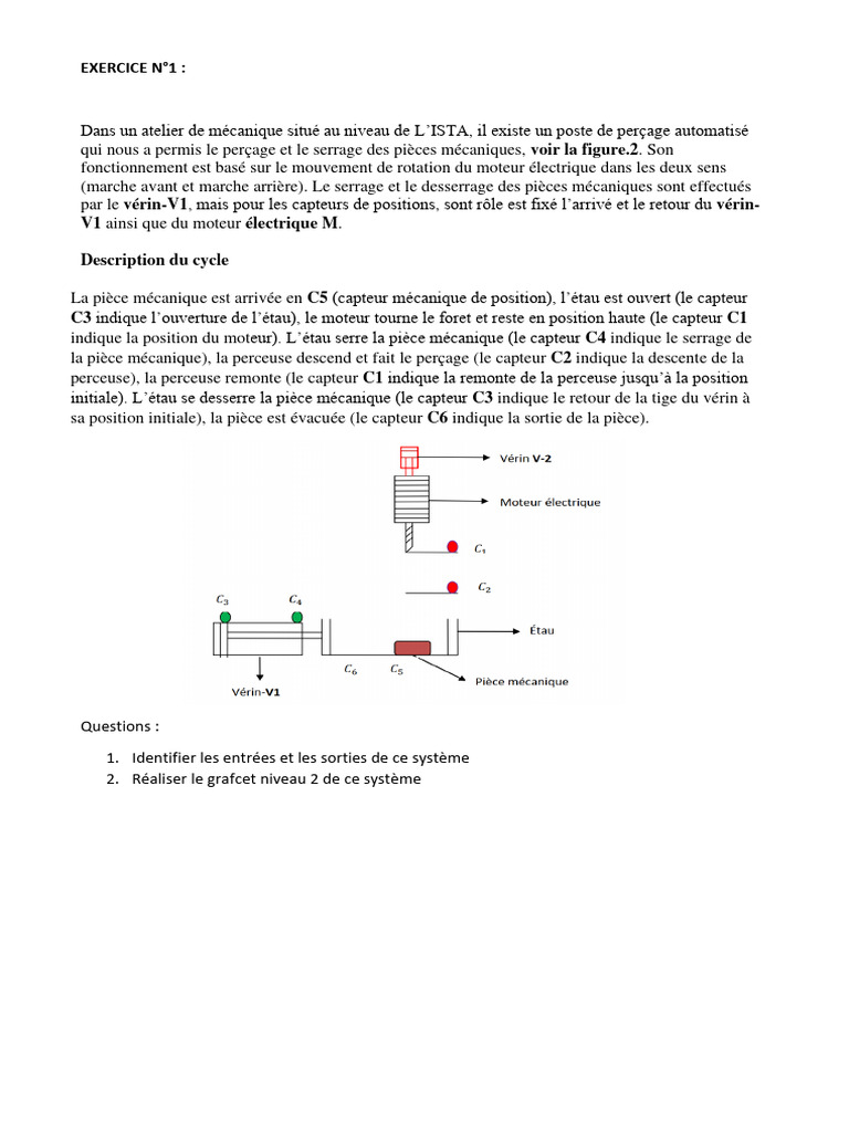 EXERCICES en Automatisme | PDF | Perceuse | Perçage