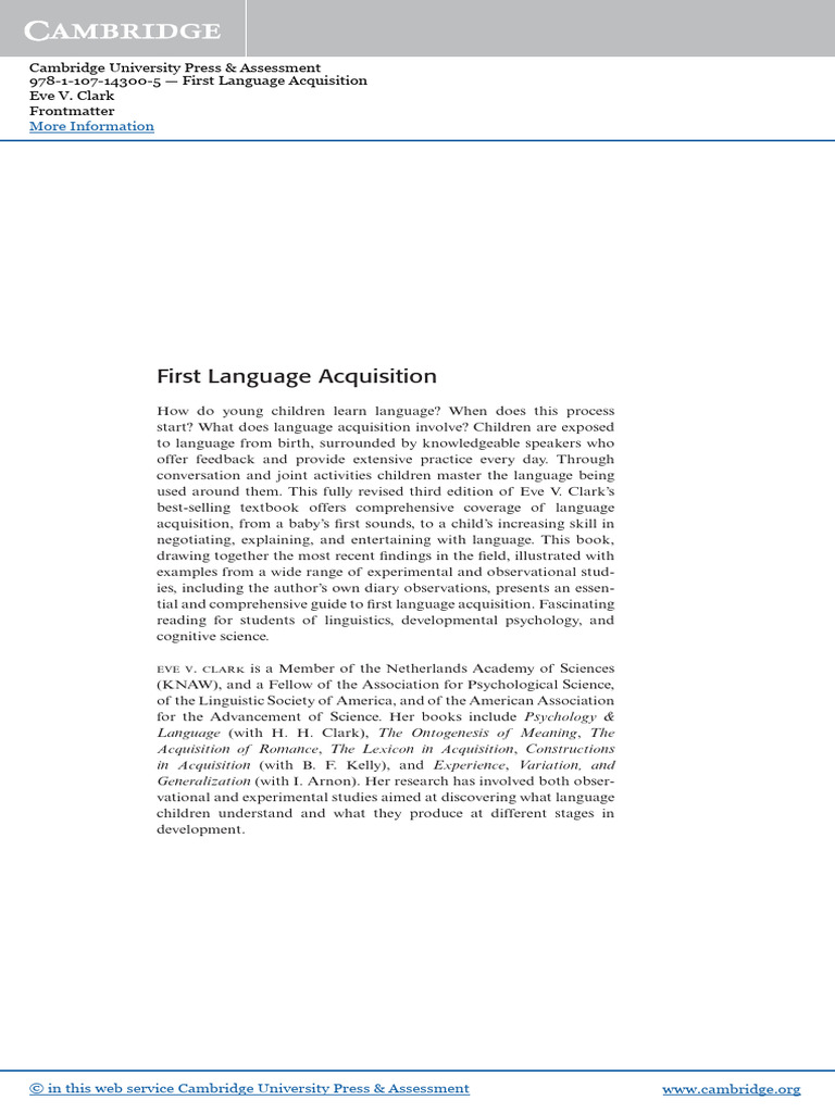 First Language Aquisition | PDF | English Language | Word First Language Aquisition | PDF | English Language | Word