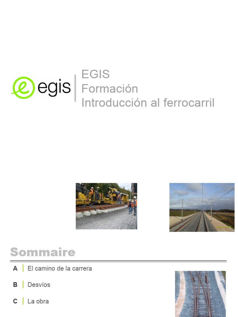 Formación de Instalación de Via Ferrea | PDF | Infraestructura ferroviaria | Transporte ferroviario