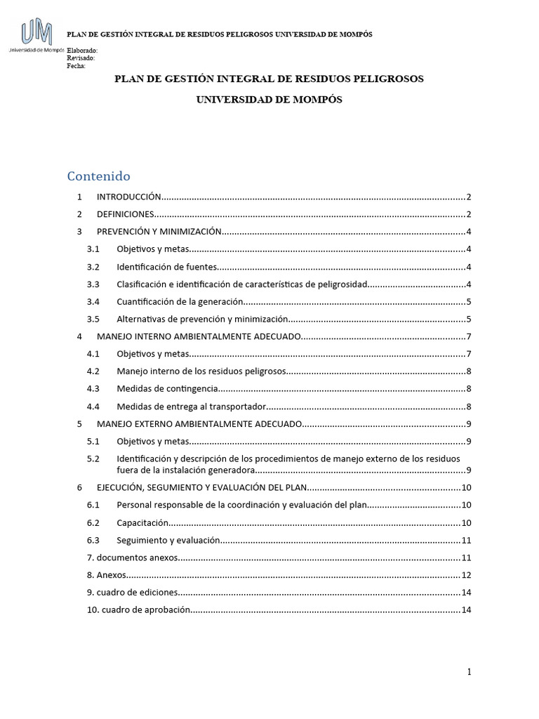 PGIRS | PDF | Laboratorios | Residuos