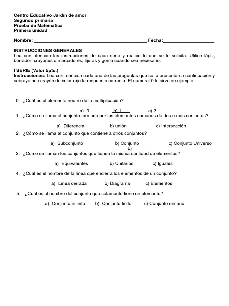 Primera Unidad | PDF | Conjunto (Matemáticas) | Matemáticas