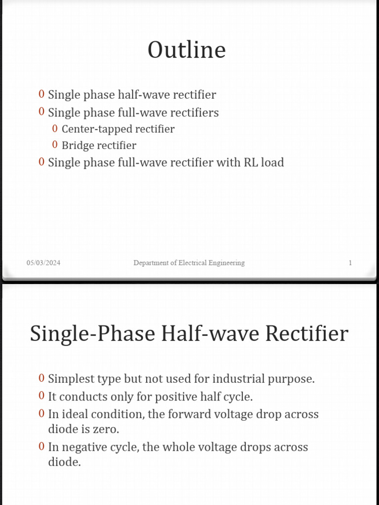 PE Lec 4 | PDF | Rectifier | Diode