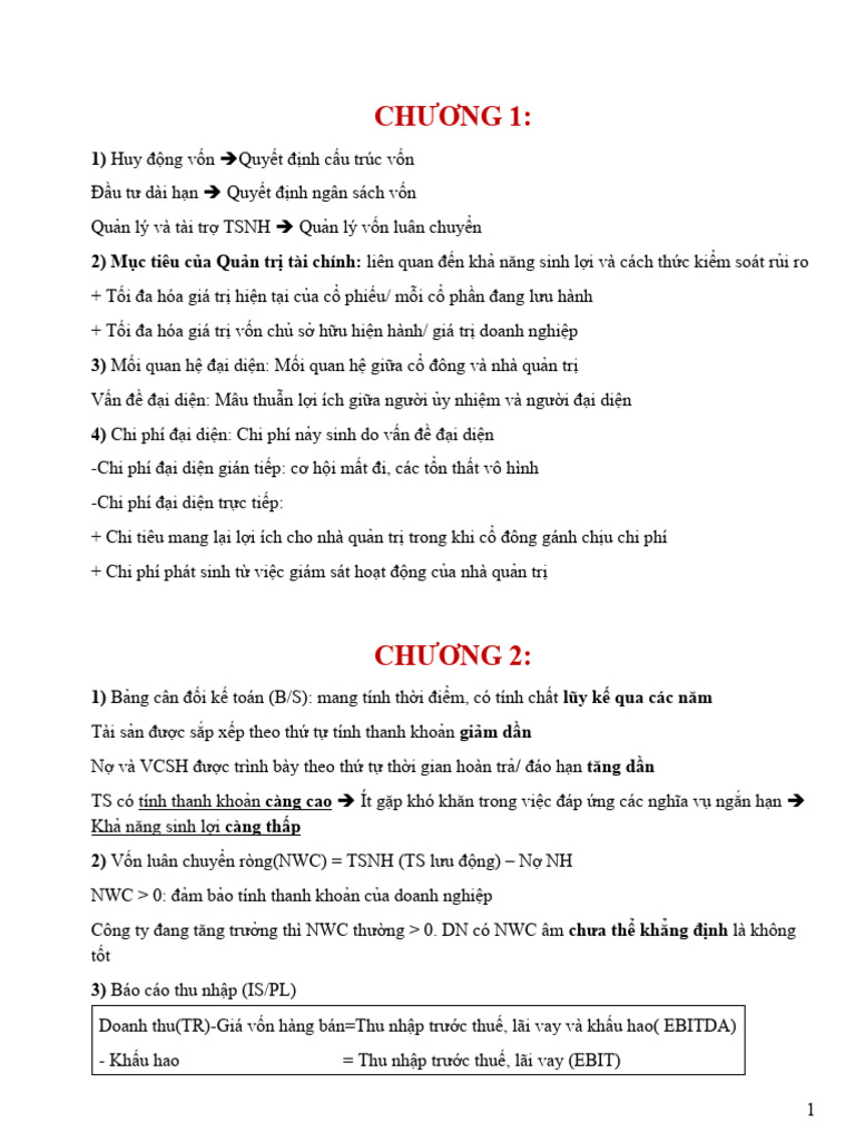 tóm tắt TCDN | PDF