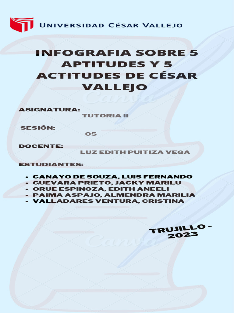 Infografia - Catedra Vallejo | Descargar gratis PDF | Escritura | Poesía