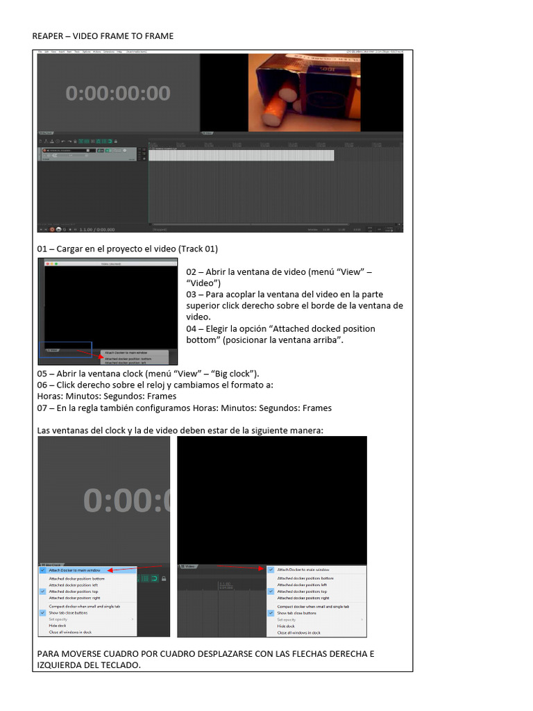 REAPER_VIDEO FRAME TO FRAME CONTROL | PDF
