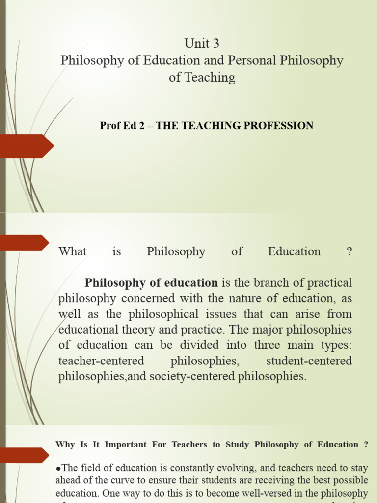 Philosophy of Education Overview | PDF | Philosophical Realism | Idealism