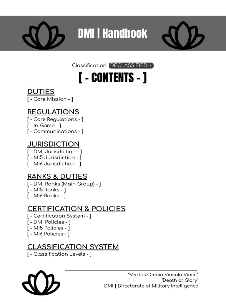 DMI - Handbook (RP Purposes) | PDF | Mi5 | Classified Information