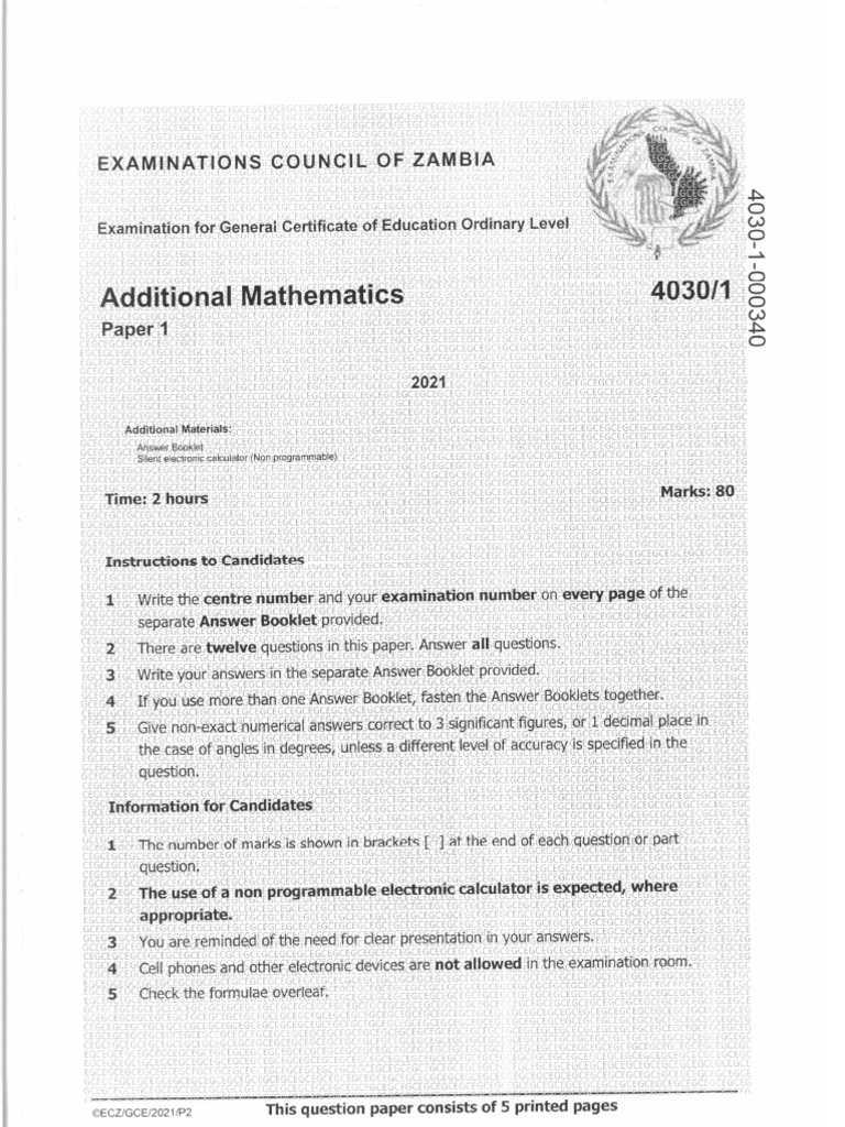 g12 Addma p1 2021 Gce | PDF