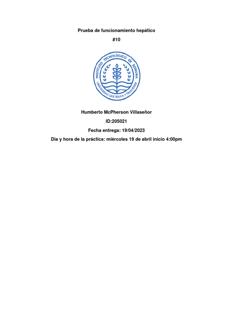 Reporte 10 | Descargar gratis PDF | Hígado | Especialidades Medicas