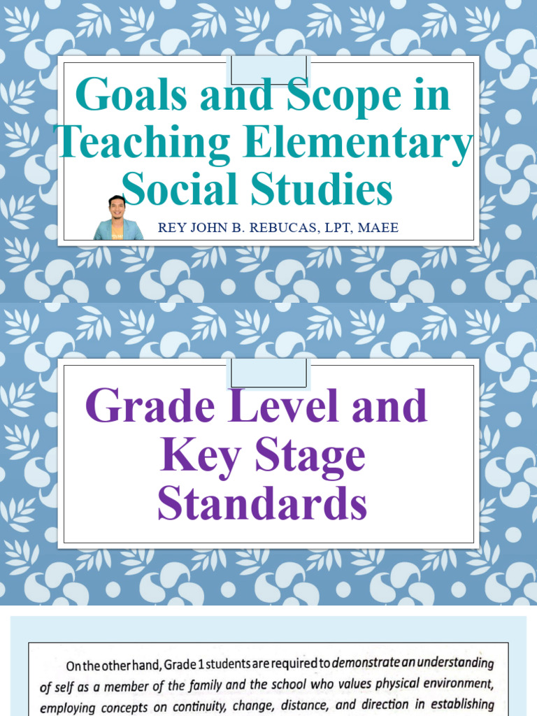 Goals and Scope in Teaching Social Studies | PDF | Wellness | Science & Mathematics