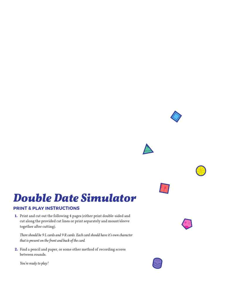 Double Date Simulator PNP LOW INK V1.0 | PDF
