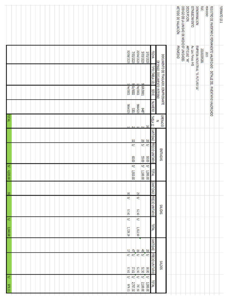 KARDEX PARA IMPRIMIR | PDF