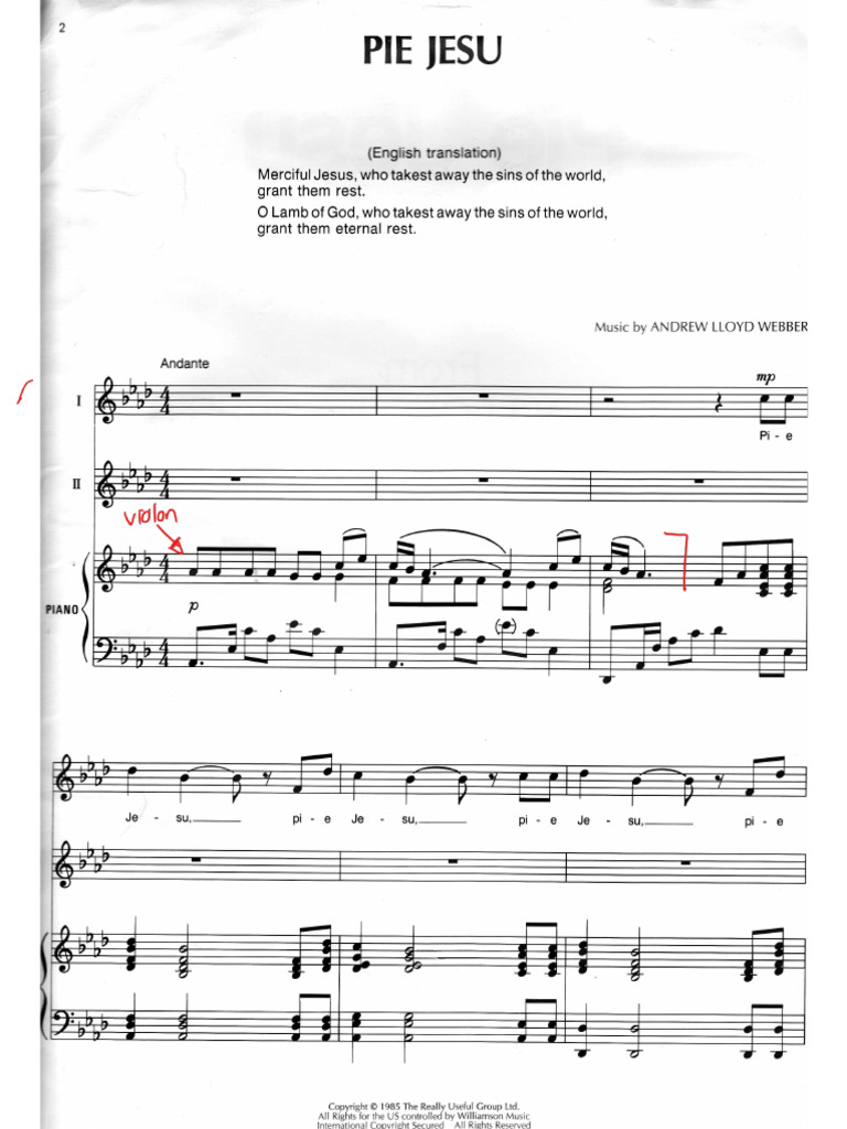 Pie Jesu Webber | PDF