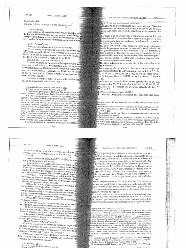 ART 240 LEY ORGANICA DE LAS MUNICIPALIDES | PDF