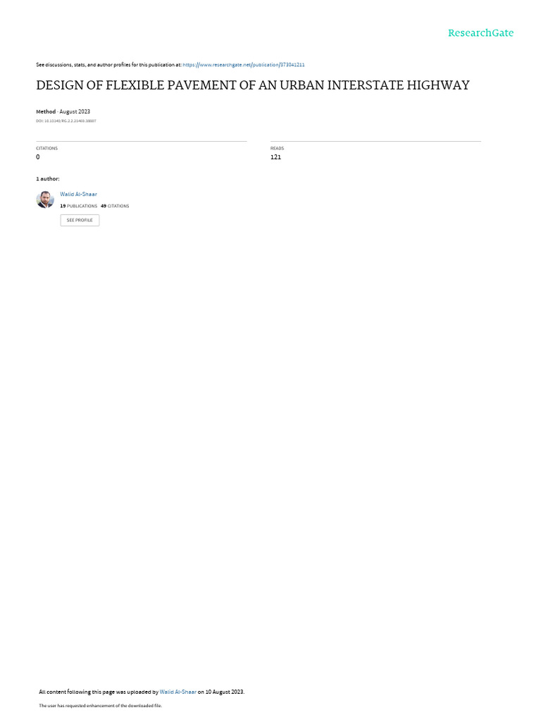 Pavement of An Urban Interstate Highway | PDF | Road Surface | Road