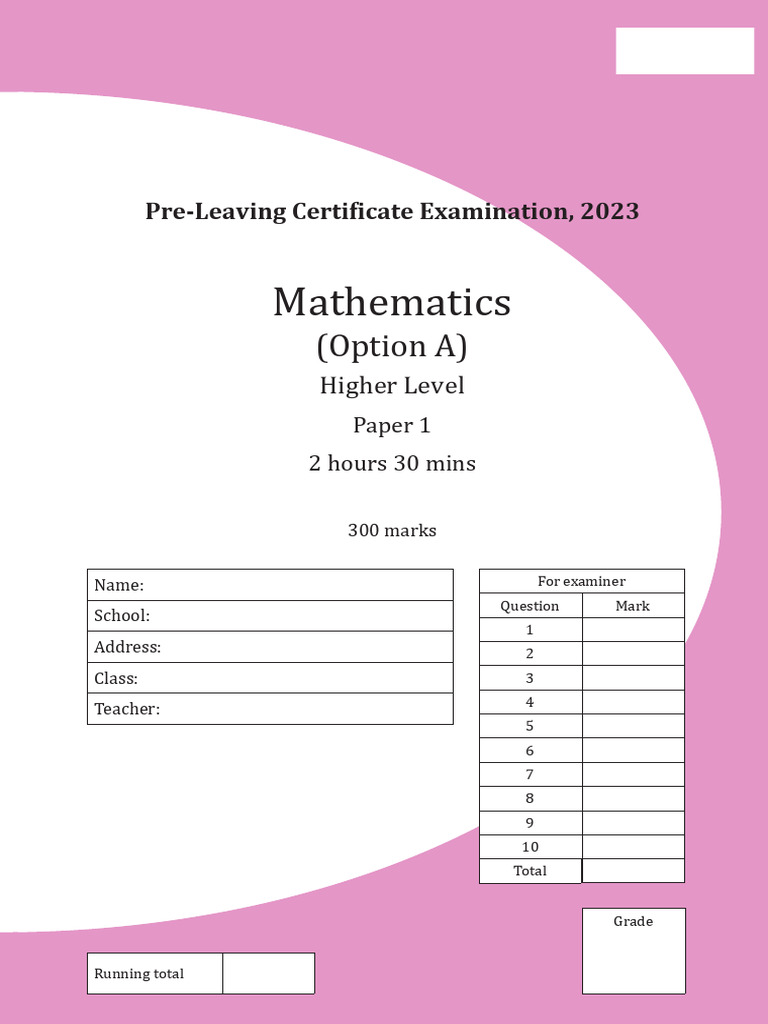 Maths Lc Mock 1 Pdf Complex Number Present Value