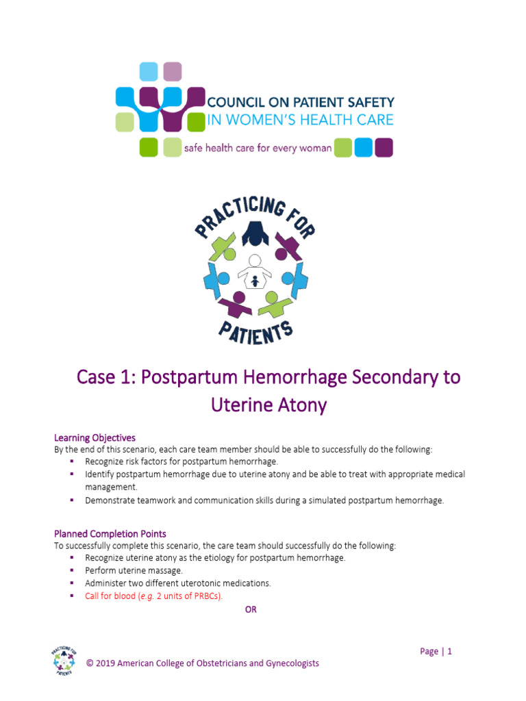 Hemorrhage-Case-1 | PDF | Childbirth | Obstetrics
