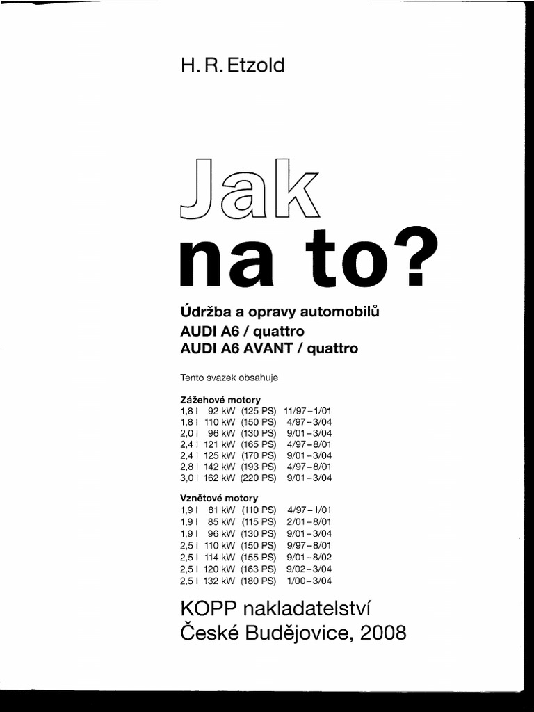 Audi A6 C5 Ako Na To | PDF