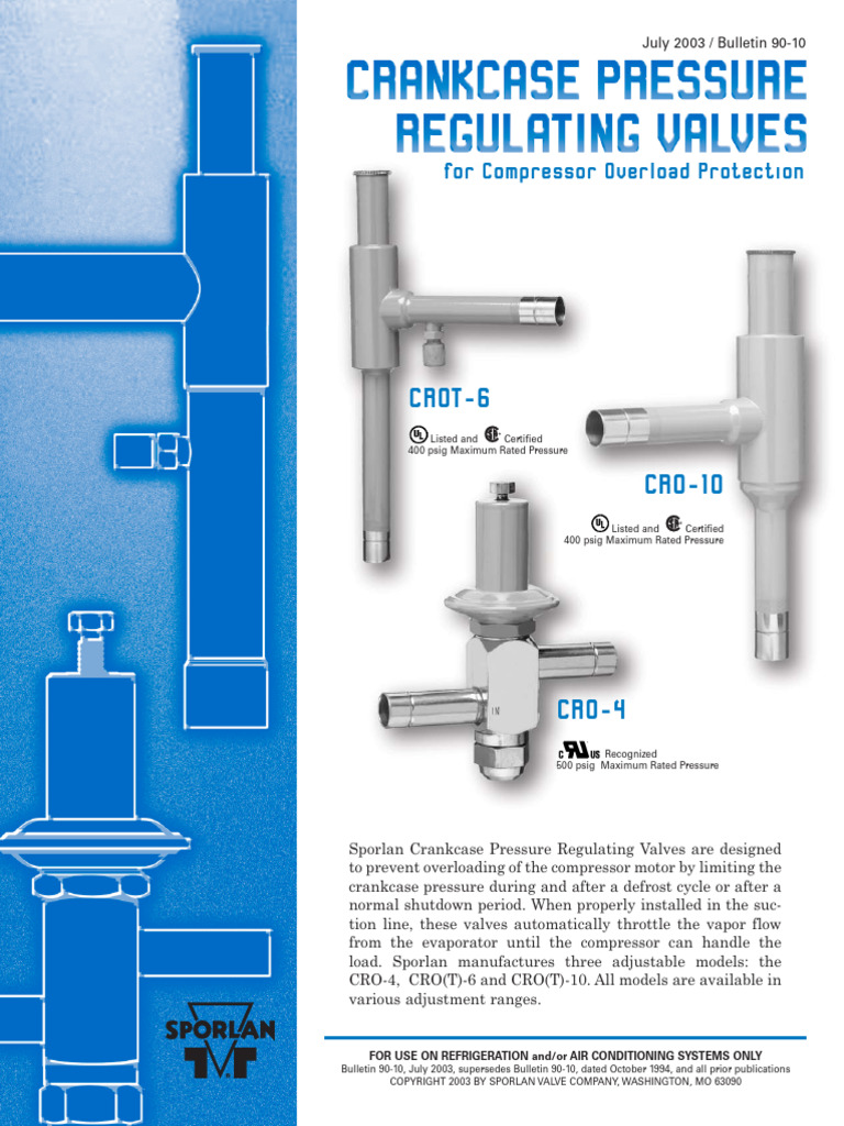 Crankcase Pressure Regulating Valves | PDF | Valve | Gas Technologies