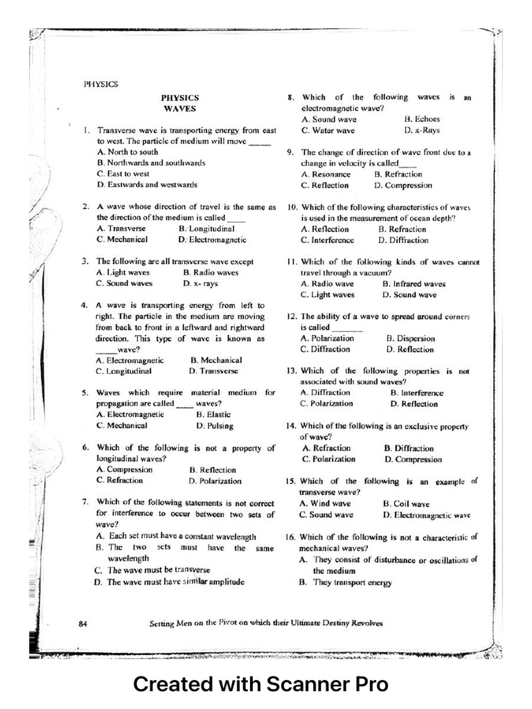 ASHEI PHY 102 Question | PDF | Waves | Electromagnetic Radiation
