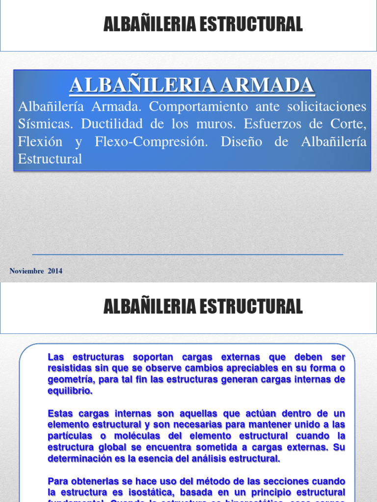 Albañilería Armada: Diseño y Sismos | PDF | Albañilería | Fundación ...
