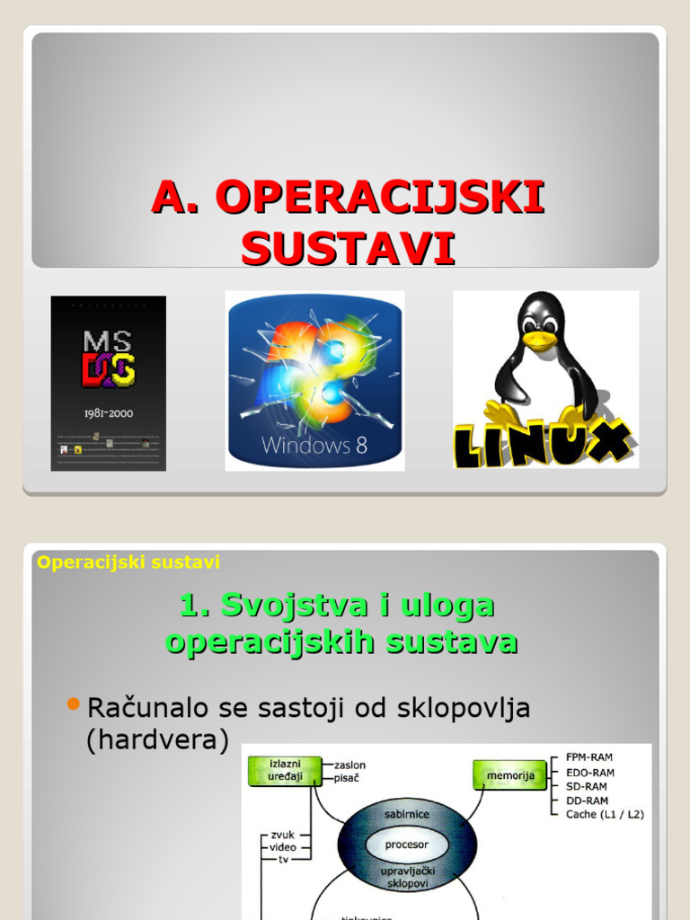01 SPP Operacijski Sustavi | PDF